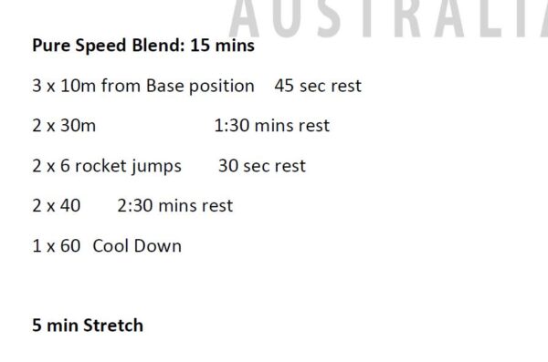 30 Minute Speed Session - Academy of Sport Speed Australia